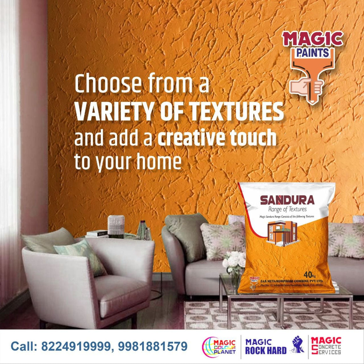 Dholpur Wall Texture | Decorative Textured Wall Paint – Magic Paints